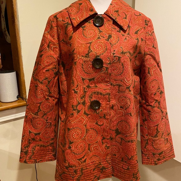 Talbots | Jackets & Coats | Talbots Fun Paisley Flair Coat | Poshmark